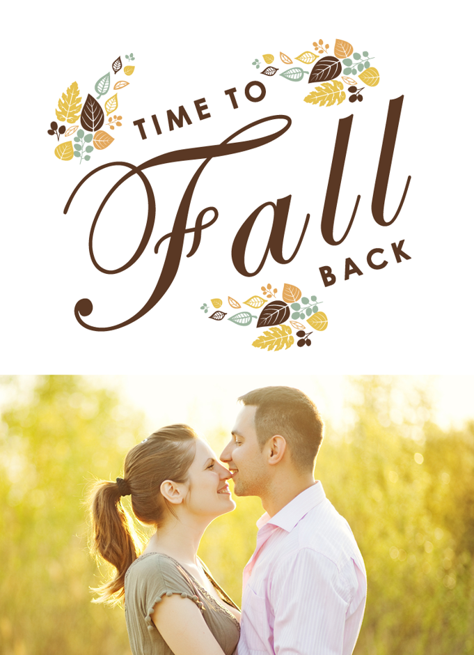 Photo Book Template: Fall Back Card Template Template - Presto Yearbooks